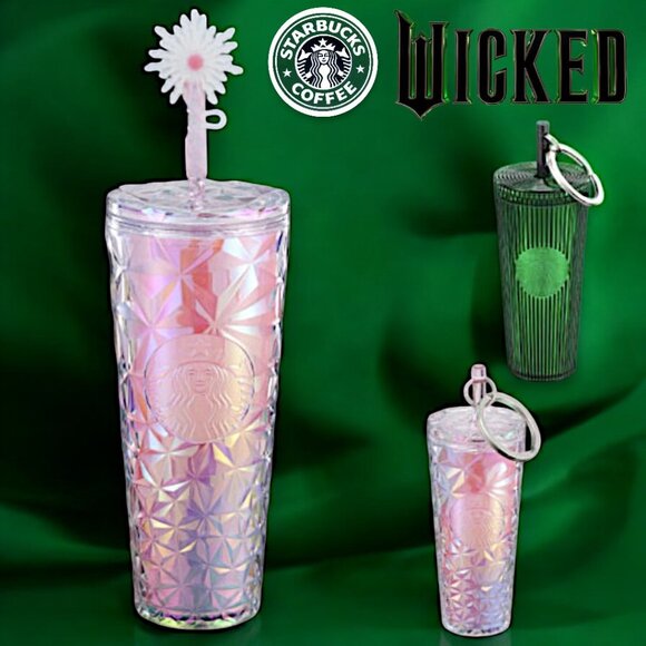 Starbucks | Other | Nwtstarbucks Wicked Glinda Pink Prism Wand Straw ...